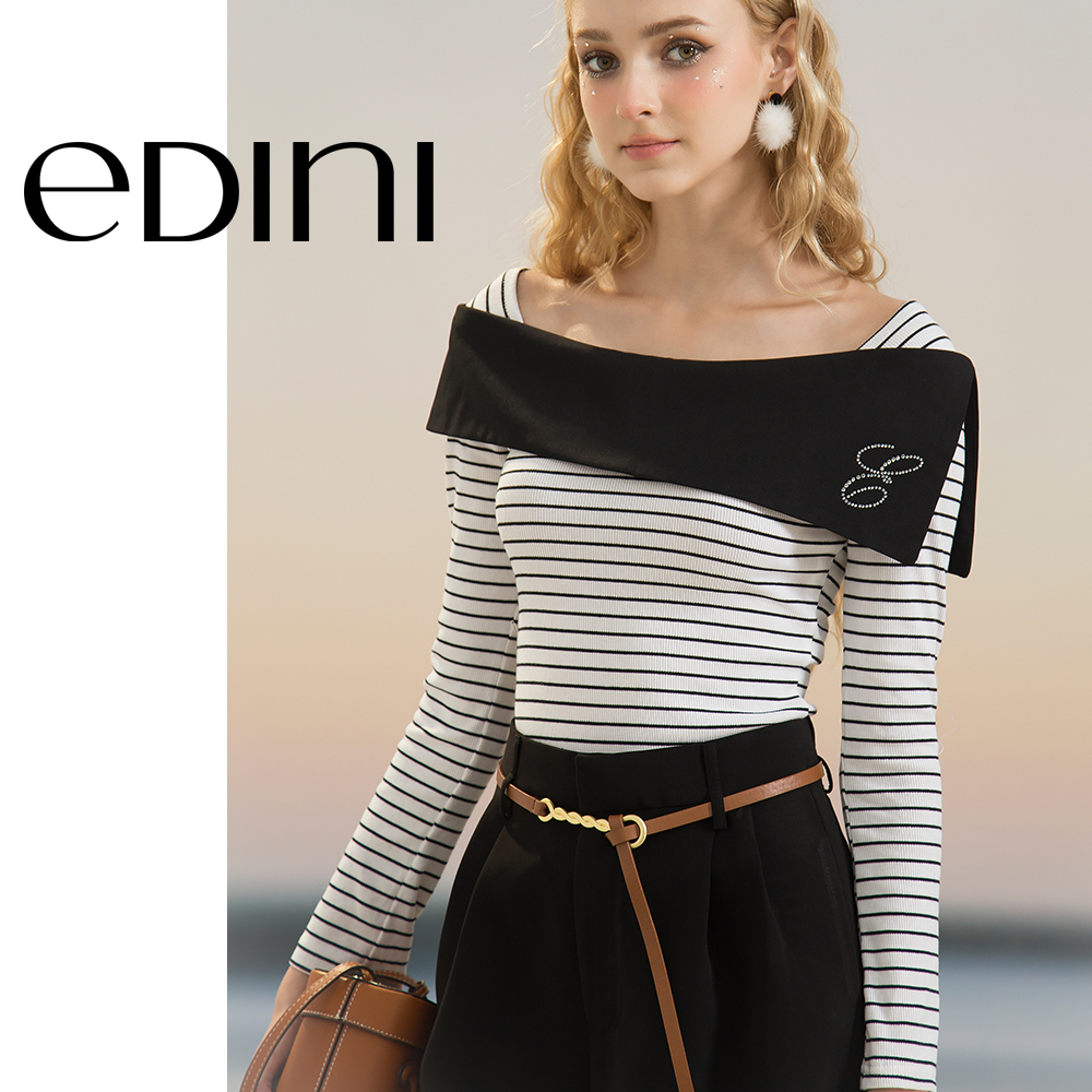 Áo Tay Dài Kẻ Sọc Cổ Thuỷ Thủ Công Sở - EDINI - A1568 | Shopee Việt Nam