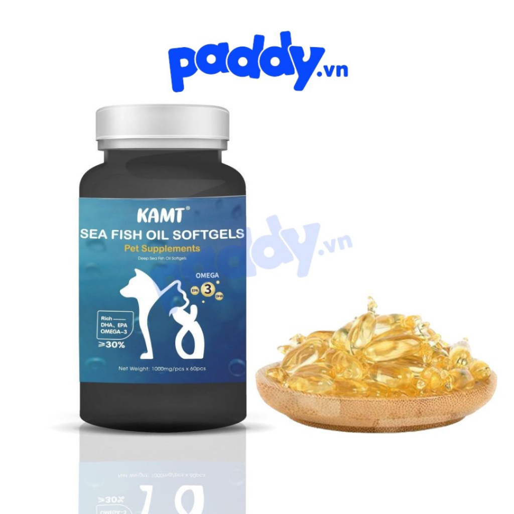 Viên Dầu Cá Omega Chó Mèo KAMT (Hộp 60 viên) | Shopee Việt Nam