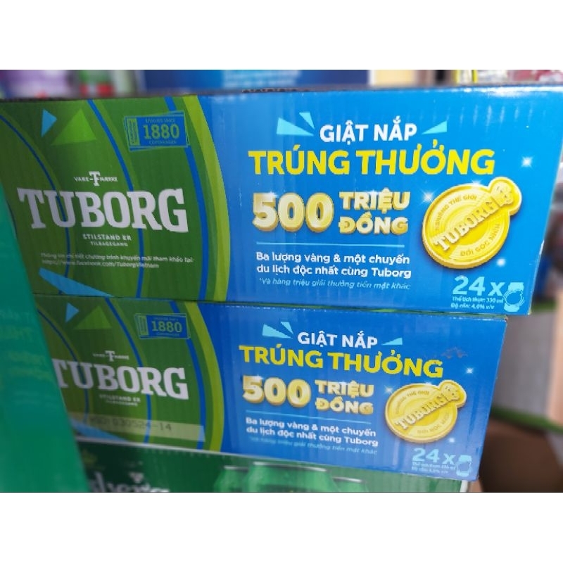 [TRÚNG THƯỞNG] THÙNG BIA TUBORG - 24 LON X 330ML | Shopee Việt Nam