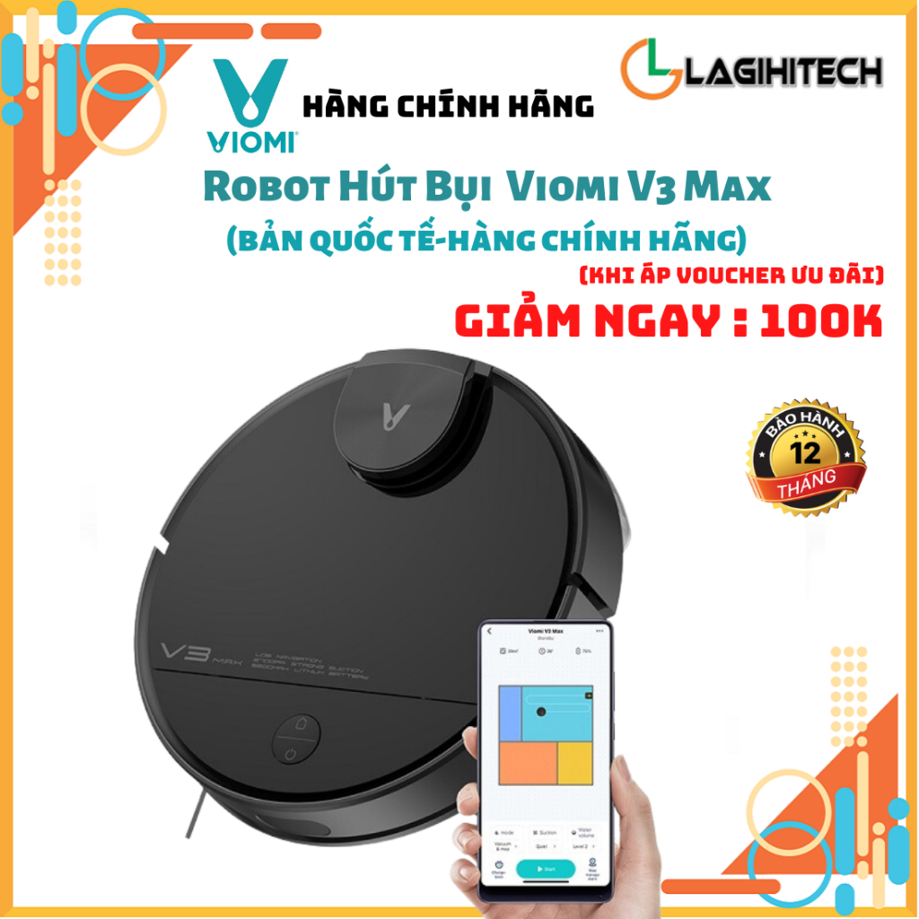 Robot Hút Bụi Lau Nhà Thông Minh Viomi Alpha 2 pro / Viomi V3 Max ...