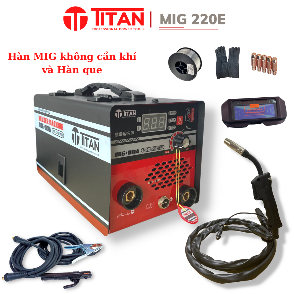 Máy hàn mig TITAN 220E chuyên sử dụng cho gia đình và thợ hàn | Shopee ...