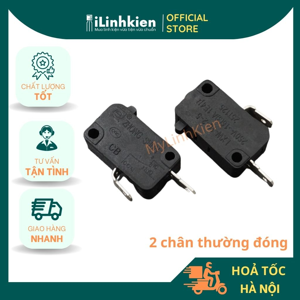 Công tắc cửa lò vi sóng V-15-1C25 16A 250V 2 chân thường đóng chất lượng cao. | Shopee Việt Nam