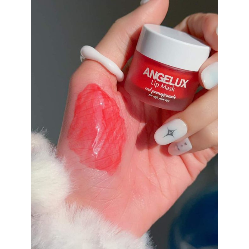 Ủ dưỡng môi colagen Angelux lựu đỏ 3 trong 1 làm hồng mềm mịn môi, dùng ...