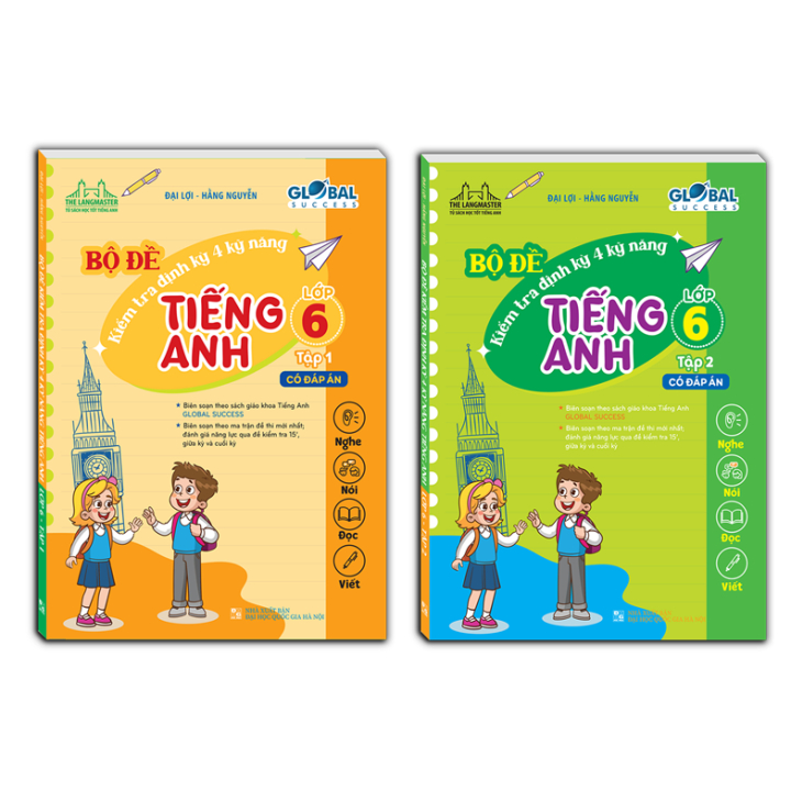 Sách - Combo 2c - GLOBAL SUCCESS - Bộ đề kiểm tra định kỳ 4 kỹ năng ...