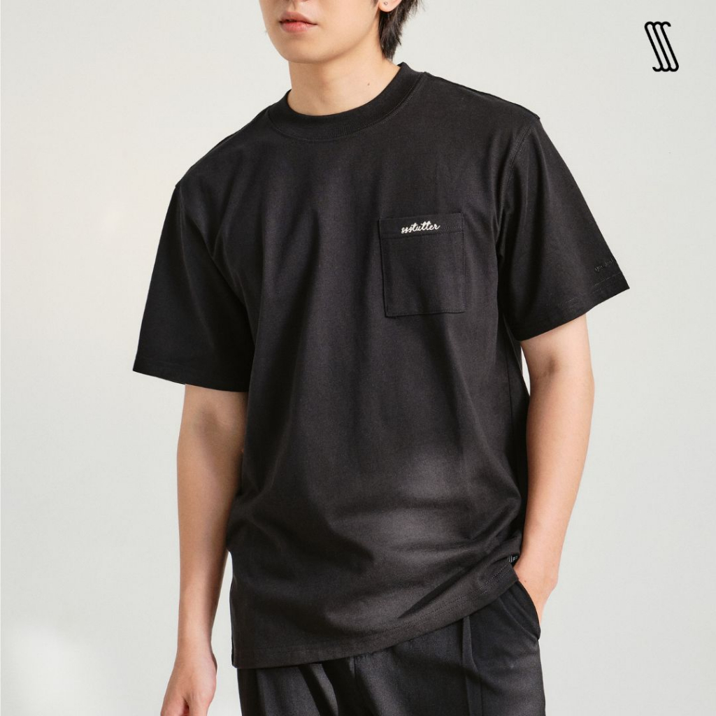 Áo thun cổ tròn nam nữ SSSTUTTER cotton 2 chiều thoáng mát có túi thêu ...