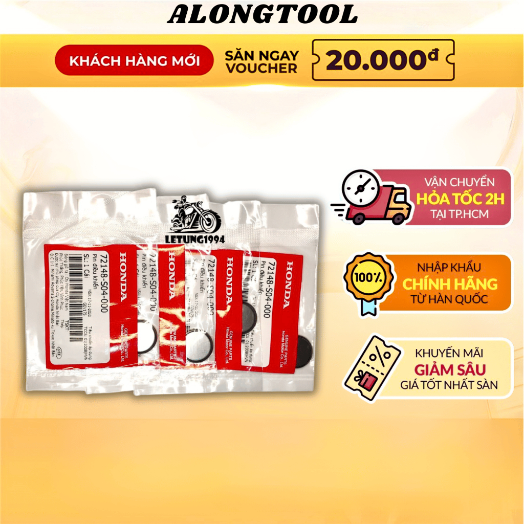 Pin Chìa Khoá Điều Khiển Smartkey ALONGTOOL xe Hon.da Remote SH, VISION ...