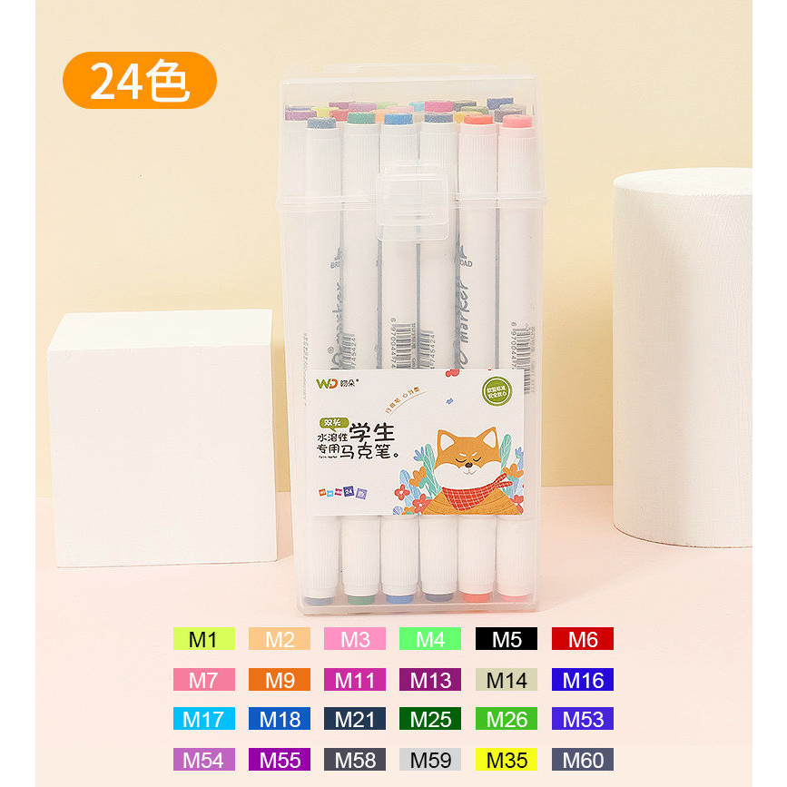 Bút dạ màu maker 2 đầu, họa cụ vẽ tranh /36 màu SP220527 | Shopee Việt Nam