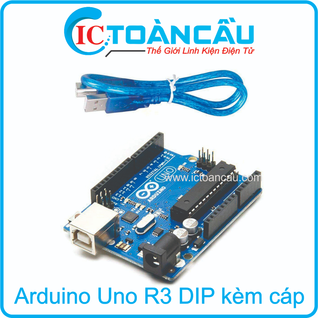 Arduino Uno R3 DIP + Cáp nạp uno | Shopee Việt Nam