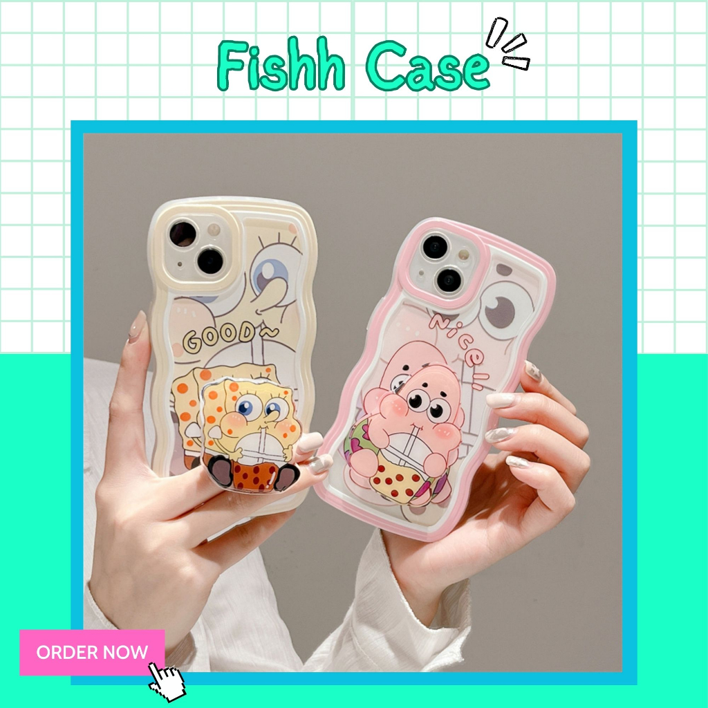 [Kèm Popsocket] Ốp Lưng Điện Thoại Silicon Trong Suốt Viền Gợn Sóng ...