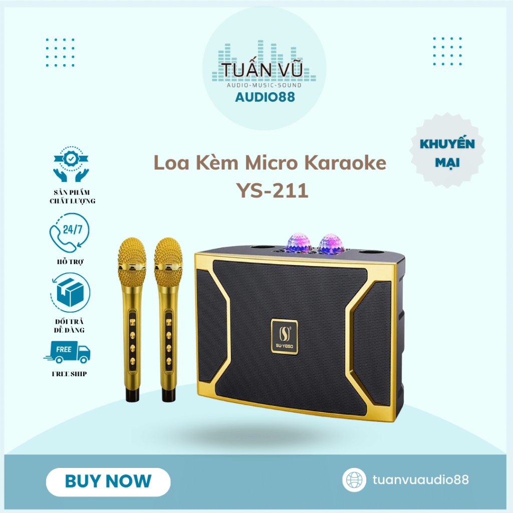 Loa Bluetooth Kèm Microe Karaoke SU-YOSD YS-211 + 12 Tháng BH | Shopee ...