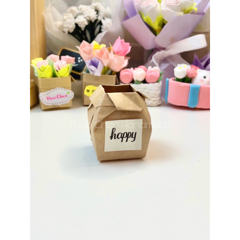 LỌ HOA MINI HANDMADE GIẤY KRAFT CẮM HOA DẠNG CÀNH | Shopee Việt Nam