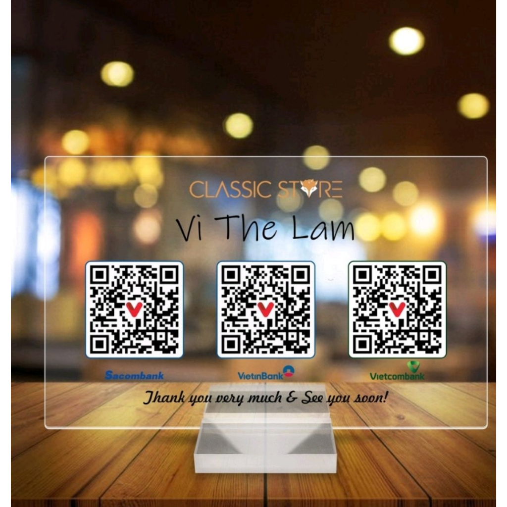 Bảng qr code cao cấp, chất liệu mica để bàn bền đẹp in siêu tốc ...