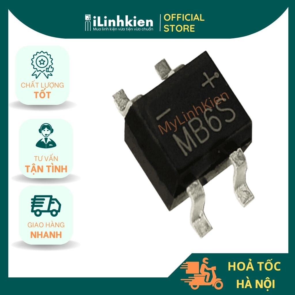 MB6S Diode cầu 0.5A 600V SOP-4 chính hãng SEP chất lượng cao. | Shopee ...