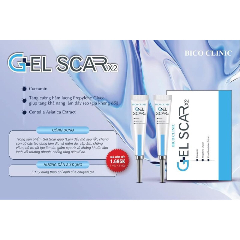 Gel sẹo Gel Scar Bico Clinic 1 hộp 2 tuýp | Shopee Việt Nam