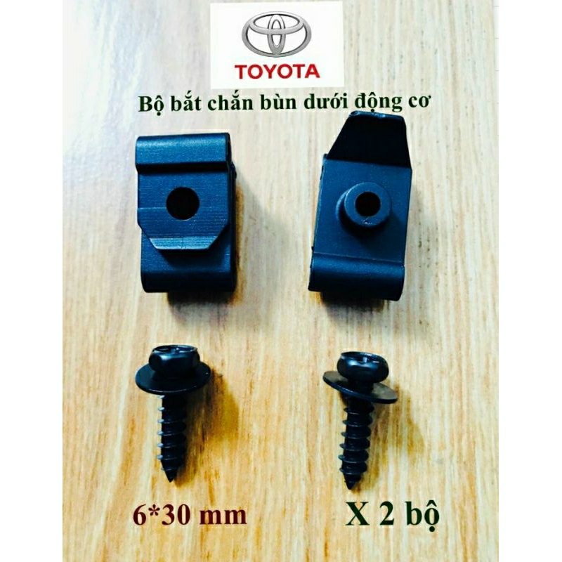 [HCM] 2 bộ ốc vít-phe gài giữ chắn bùn dưới động cơ ô tô Toyota ...