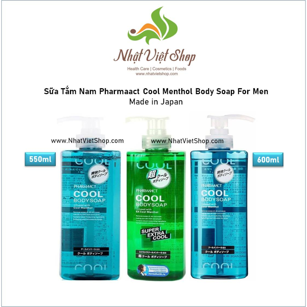 Sữa Tắm Nam Pharmaact Cool Menthol Body Soap For Men | Shopee Việt Nam
