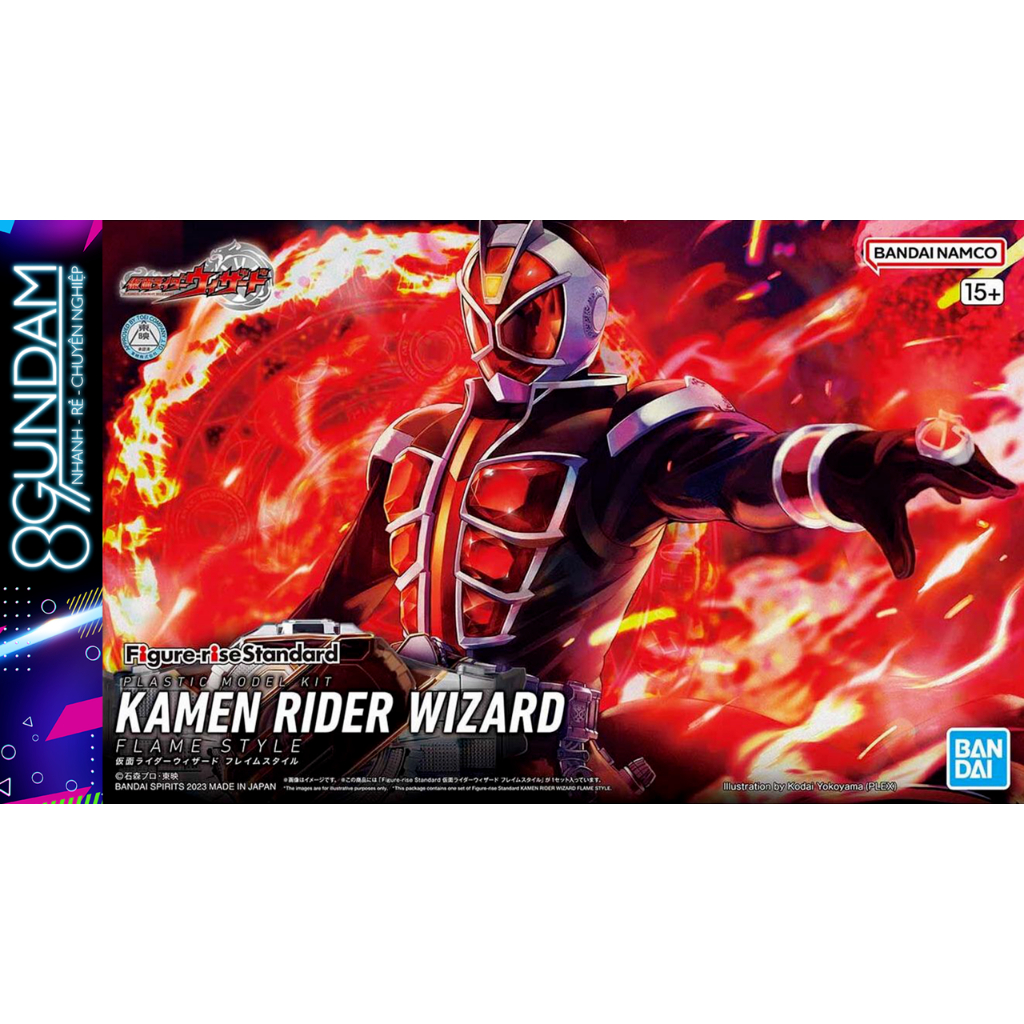 Mô Hình Lắp Ráp Figure-rise Standard Kamen Rider Wizard Flame Style ...