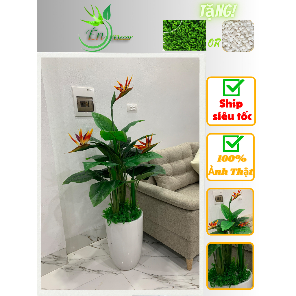 Cây giả , cây thiên điểu giả, Én decor cây giả trang trí | Shopee Việt Nam