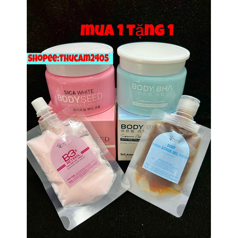 COMBO KEM BODY SICA WHITE SEED BODY MẦM - BODY CỐT BHA Dưỡng Trắng Da ...