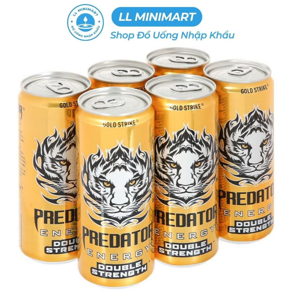 Lốc 6 Nước Tăng Lực Mãnh Thú Predator Gold 330ML/Lon | Shopee Việt Nam