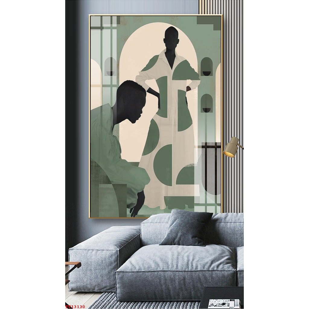 Tranh Treo Tường Tráng Gương Cao Cấp Phong Cách Cô Gái Tối Giản Trang ...