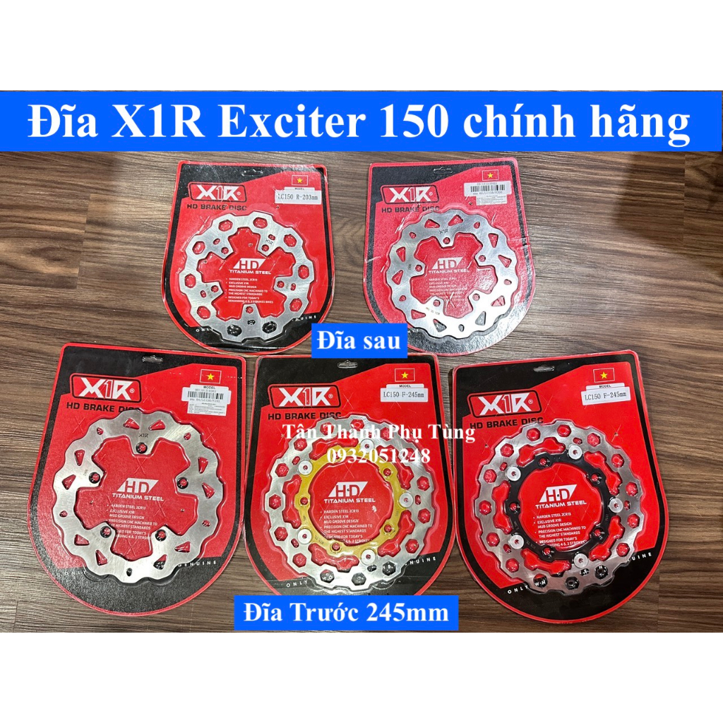 [ HB ]Đĩa X1R Exciter 150, 155 trước sau chính hãng | Shopee Việt Nam