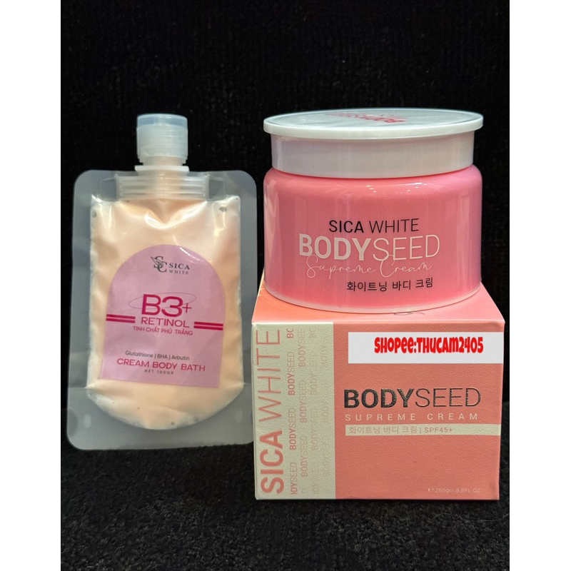 COMBO KEM BODY SICA WHITE SEED BODY MẦM - BODY CỐT BHA Dưỡng Trắng Da ...