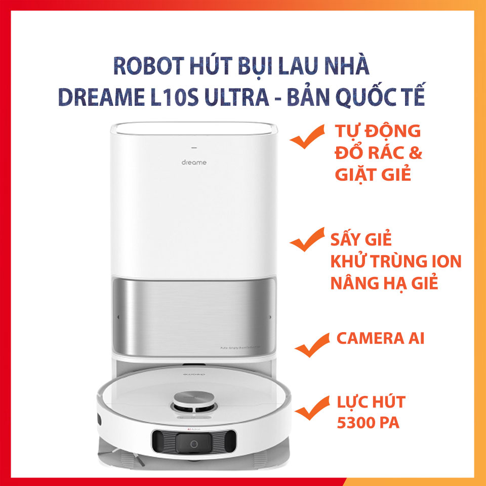 Robot Hút Bụi Lau Nhà Dreame L10S Ultra – Bản Quốc Tế BH 12 THÁNG lực hút khủng 5300Pa | Shopee ...