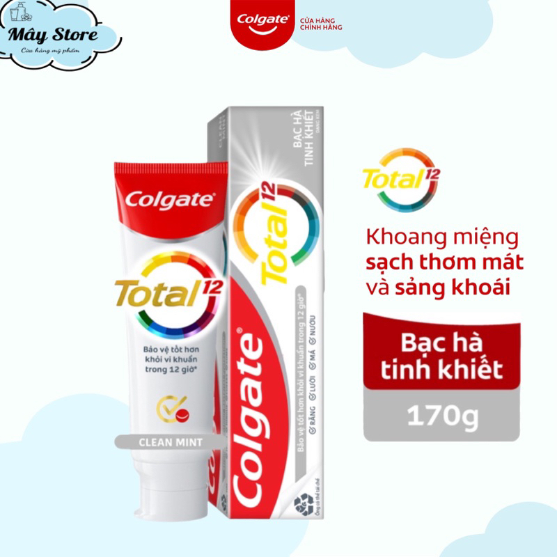 Kem đánh răng Colgate Total 170g giúp giảm chảy máu nướu bảo vệ khỏi vi ...