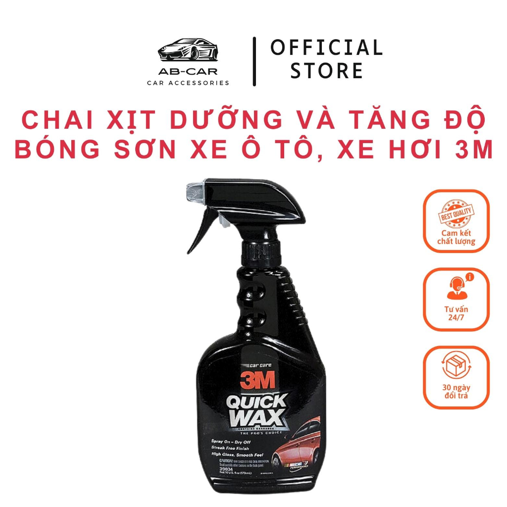 CHAI XỊT DƯỠNG VÀ TĂNG ĐỘ BÓNG SƠN XE Ô TÔ, XE HƠI 3M 39034 – HÀNG ...