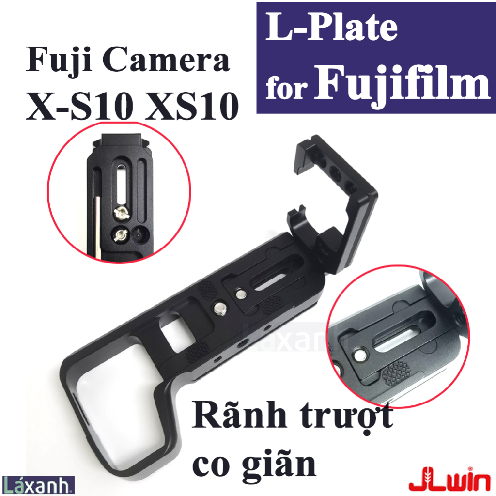 Fujifilm XS10 X-S10 | L-plate bracket báng tay cầm l plate Fujifilm XS10 rig cage giá đỡ đế thép ...