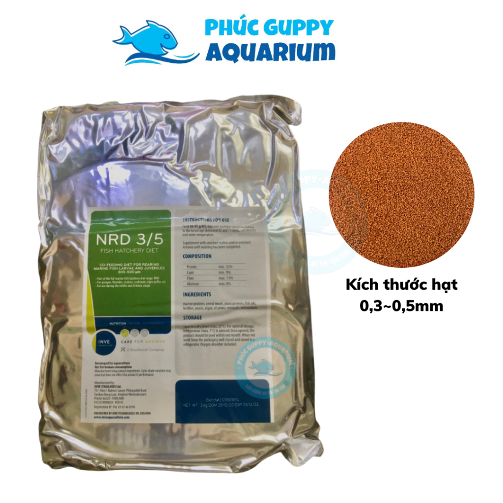 [Bán Sỉ] Cám Thái INVE NRD 3/5 Nguyên Bao 3Kg (Hạt 0,3~0,5mm) | Shopee Việt Nam