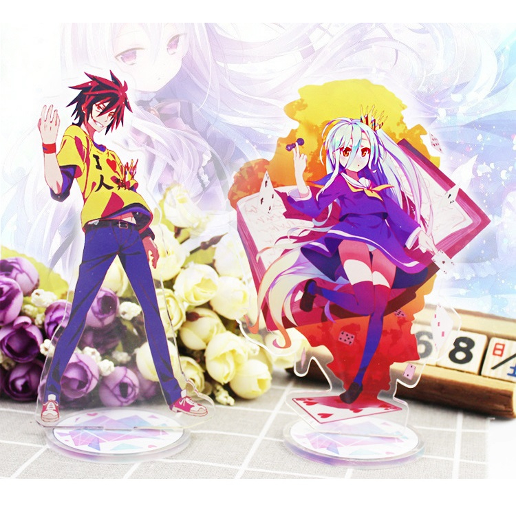 Tượng mica Standee anime No game no life Sora Shiro Stephanie Dola ...