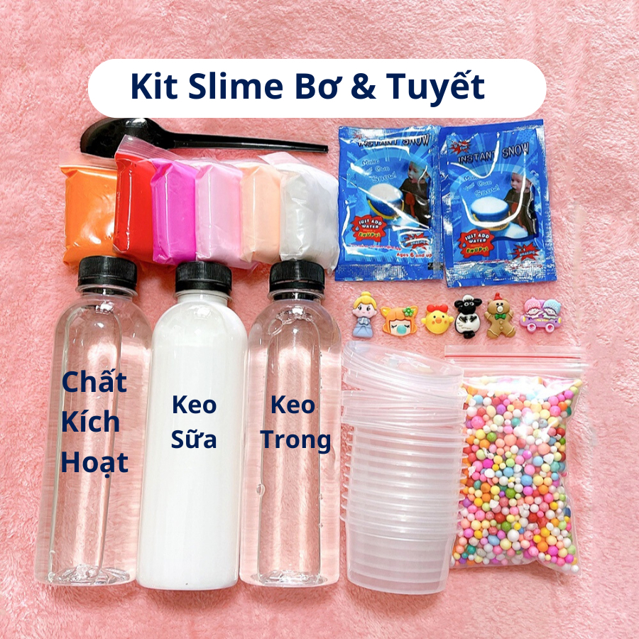 Tổng Hợp Các Bộ Kit Làm Slime Basic Slime Bơ Slime Mây Khổng Lồ Nhiều Món - Nguyên Liệu Làm ...