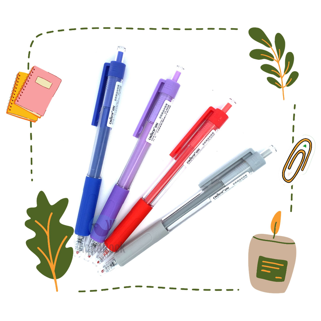 Bút viết bấm gel nước CHOSCH CS-8698 / 8698 có grip cao su | Shopee ...