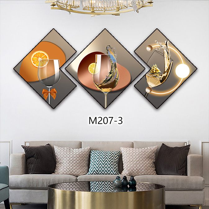 Bộ 3 Tranh Chéo Khuyết Chủ Đề Thiên Nhiên Tráng Gương Cao Cấp Trang Trí ...