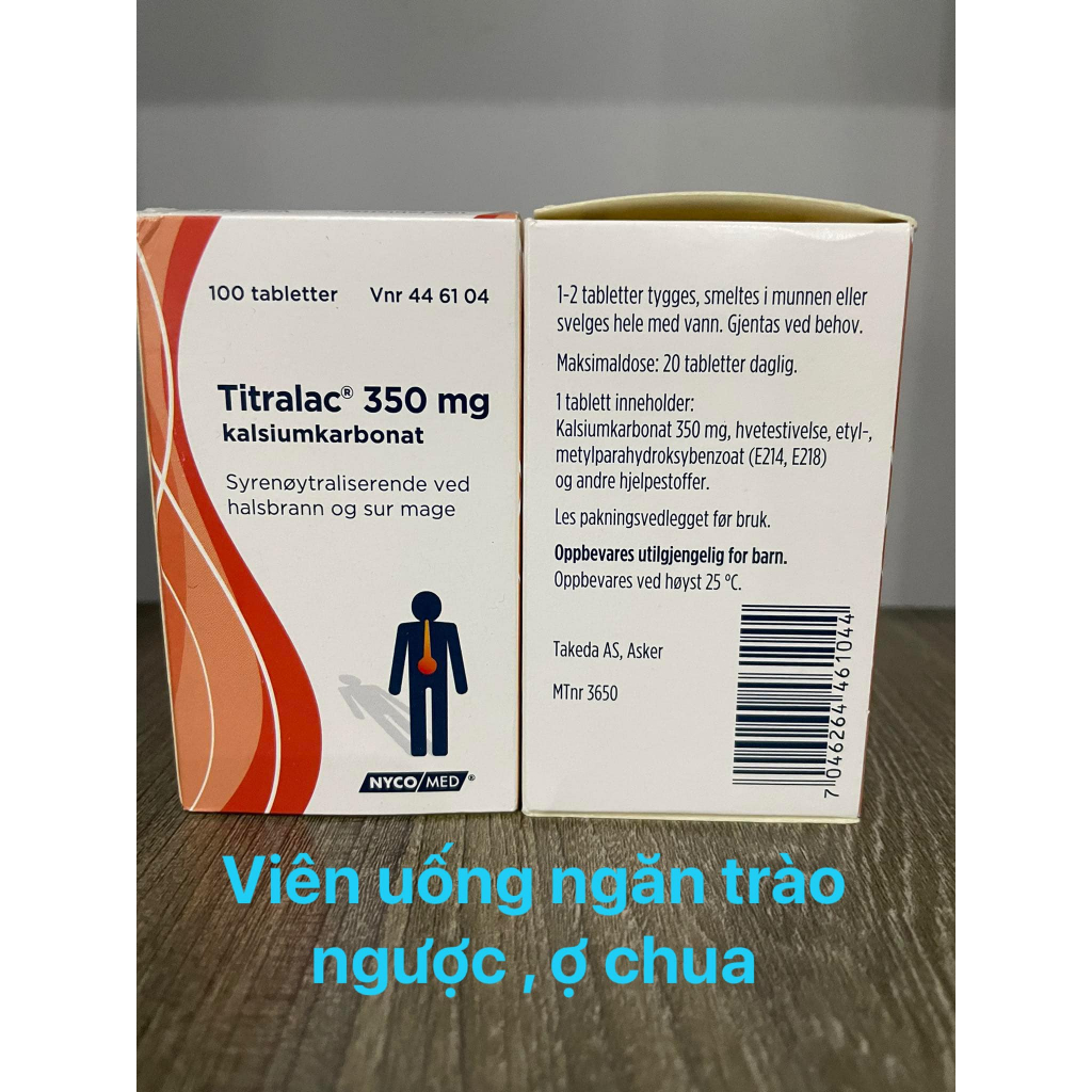TITRALAC hỗ trợ tiêu hóa , giảm trào ngược & kháng axit TITRALAC 350 mg ...