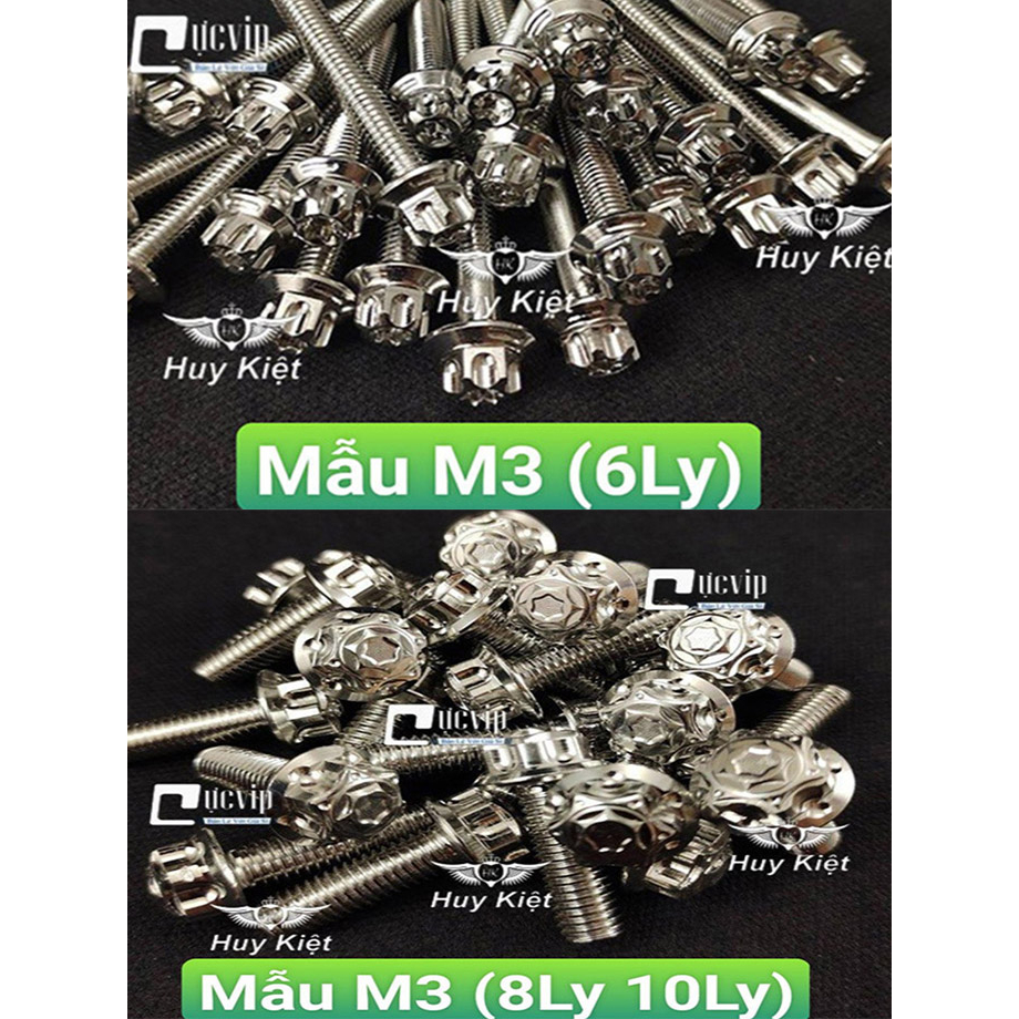 Ốc Salaya (M3) 6Ly, 8Ly, 10Ly Inox 304 Chiều Dài Đầy Đủ Các Size (Giá ...