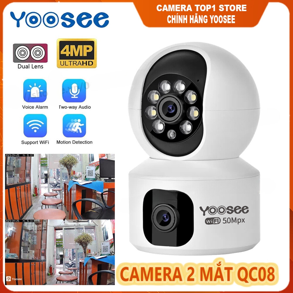 Camera YooSee 2 mắt trong nhà 12.0MPX - Siêu nét góc rộng BẢO HÀNH 1 ...