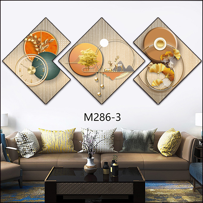 Bộ 3 Tranh Chéo Khuyết Tráng Gương Cao Cấp Ý Nghĩa Trừu Tượng Trang Trí ...