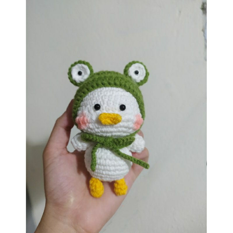 Vịt đội mũ ếch bằng len handmade | Shopee Việt Nam