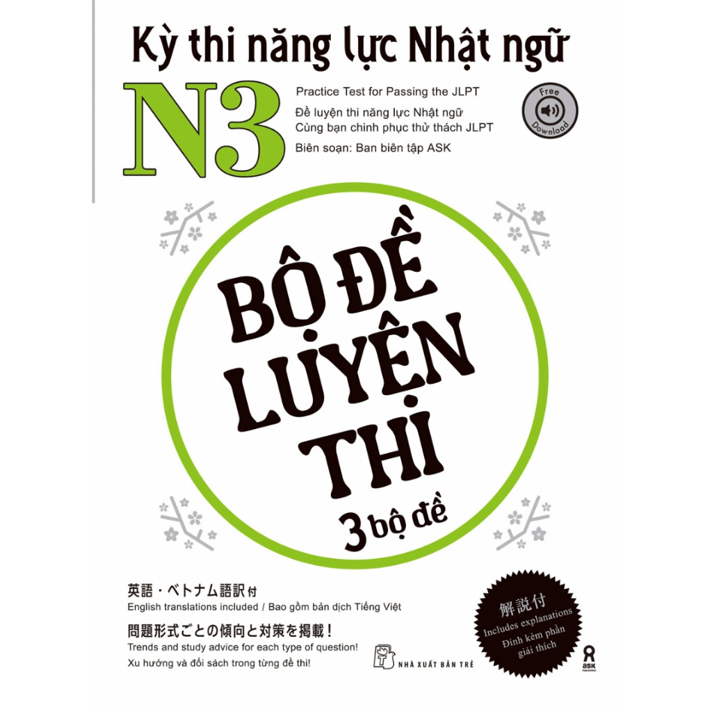Sách - Kỳ Thi Năng Lực Nhật Ngữ N3 - Bộ Đề Luyện Thi 3 Bộ Đề (NXBT) | Shopee Việt Nam