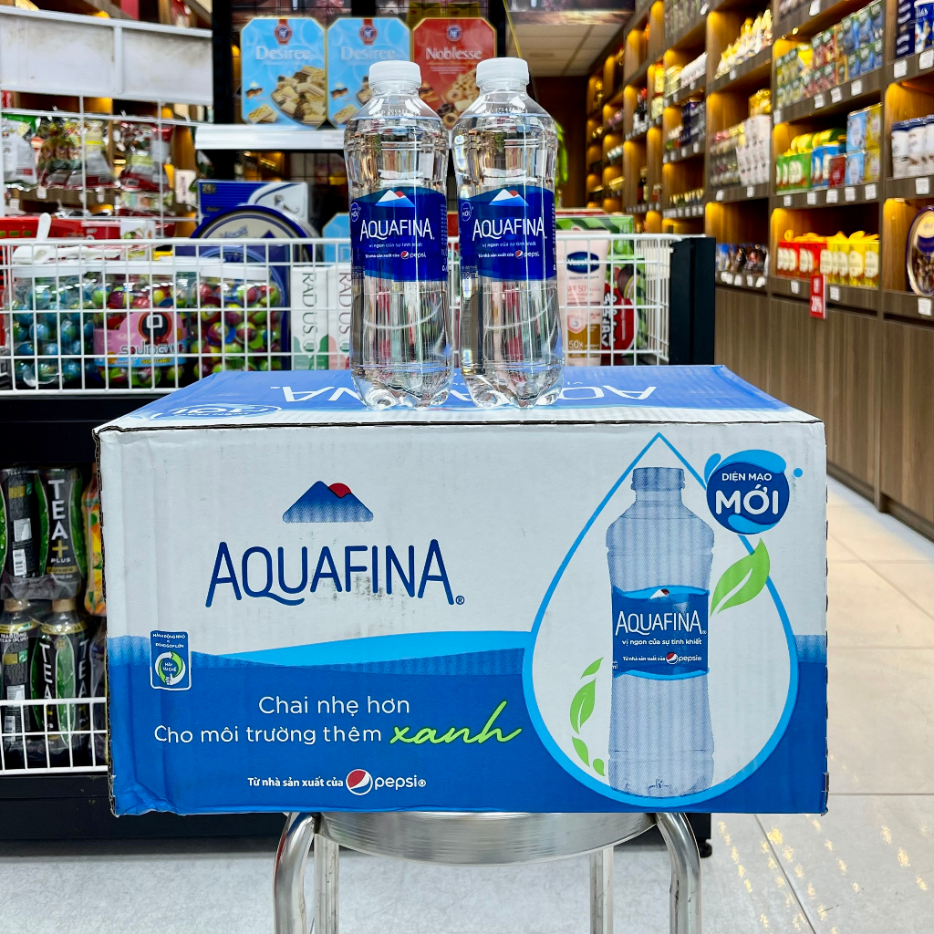 Thùng 24 chai Nước uống đóng chai Aquafina 500ml | Shopee Việt Nam
