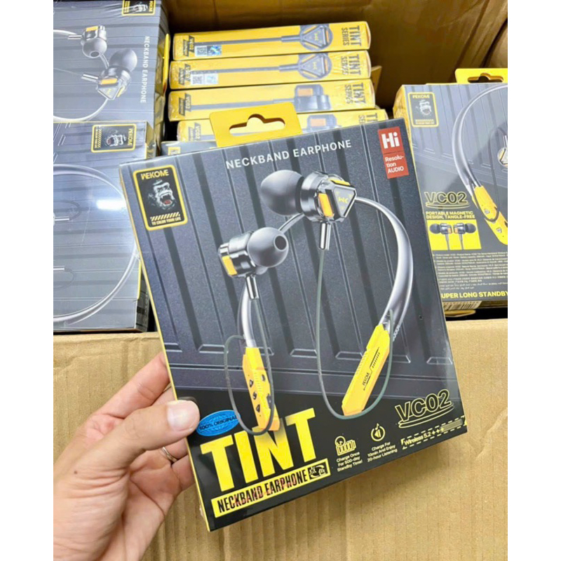 Tai nghe Bluetooth Neckband Wekome VC02 dành cho hoạt động thể thao ...