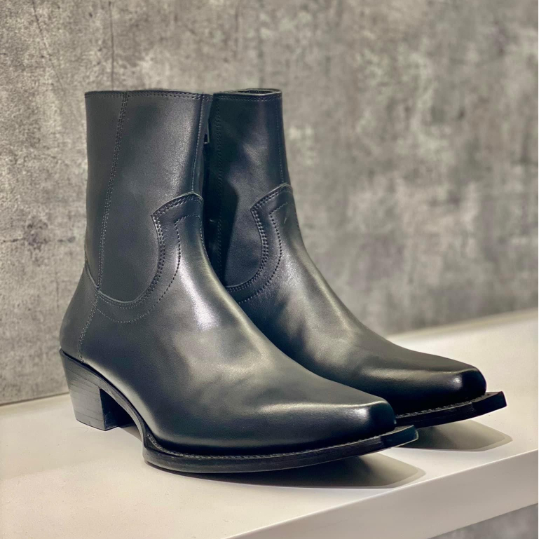 Giày SANTIAGO Boots Da Bò Nguyên Tấm Nhập Khẩu Đế Gỗ Cao 5cm | Shopee ...