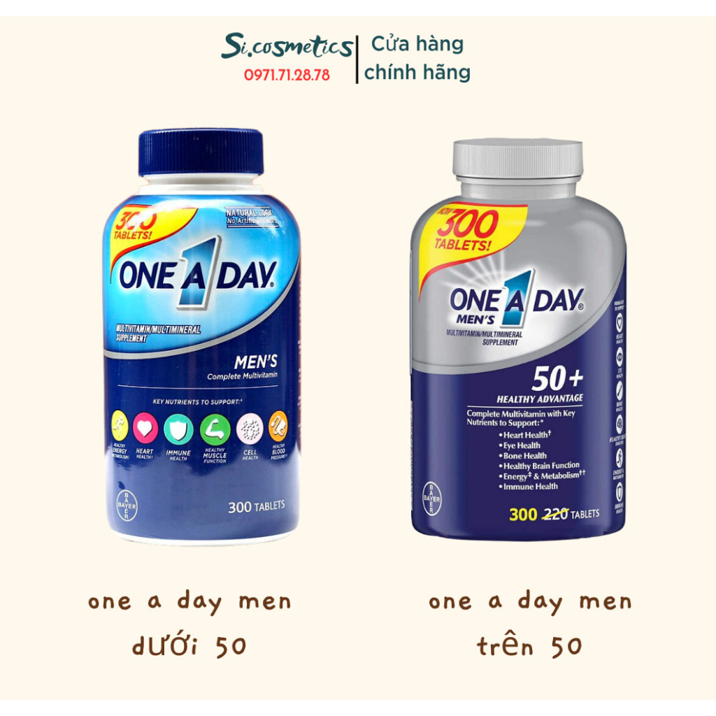 Viên Uống One A Day Men, One A Day Men 50+ Lọ 300 Viên ( Dành Cho Nam ...