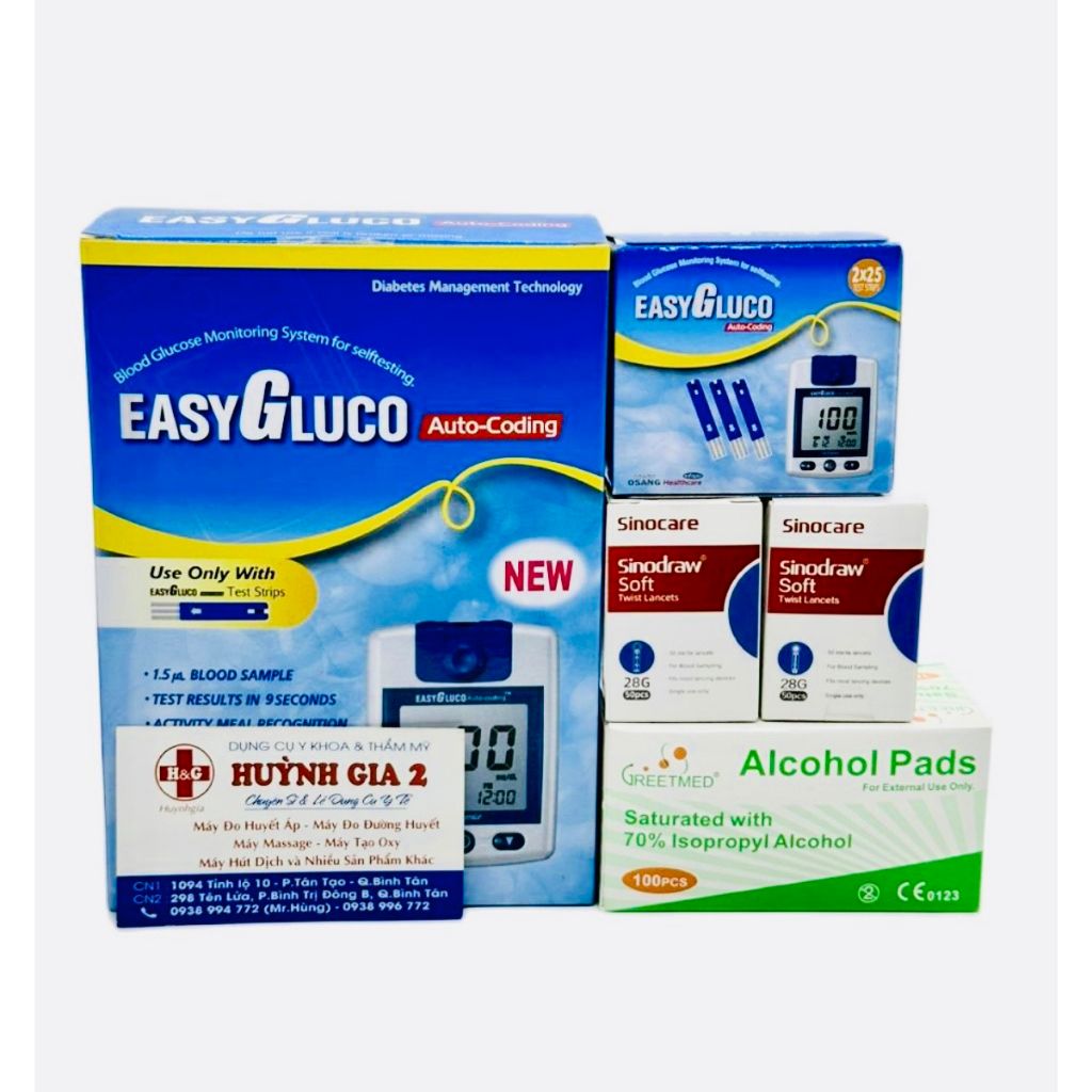 Máy đo đường huyết EasyGluco CHÍNH HÃNG ( 50 que + 50 kim ) | Shopee ...