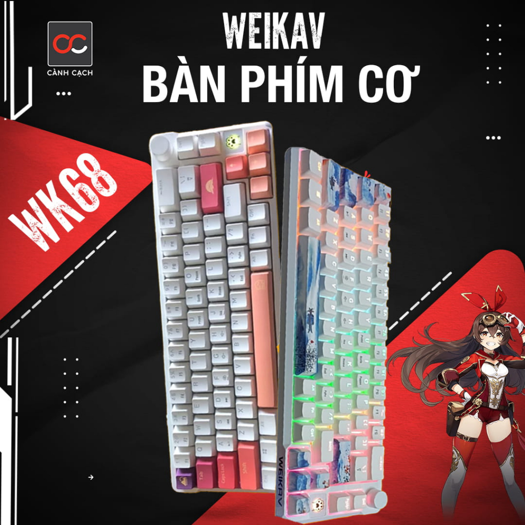 Bàn phím cơ có núm META68 WEIKAV Red Switch | Shopee Việt Nam