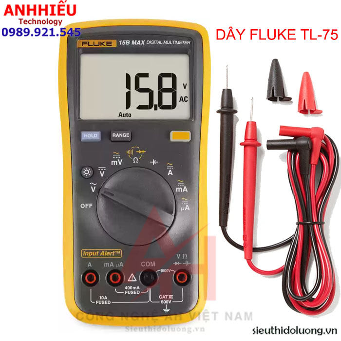 FLUKE 15B MAX-02 Đồng hồ vạn năng giá rẻ Fluke 15B MAX-02[Mẫu mới 2023] | Shopee Việt Nam
