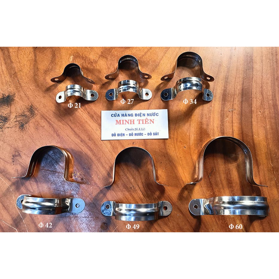 Đai ôm ống, Đai treo ống, Cùm Omega INOX kích thước 21/27/34/42/49/60 mm | Shopee Việt Nam